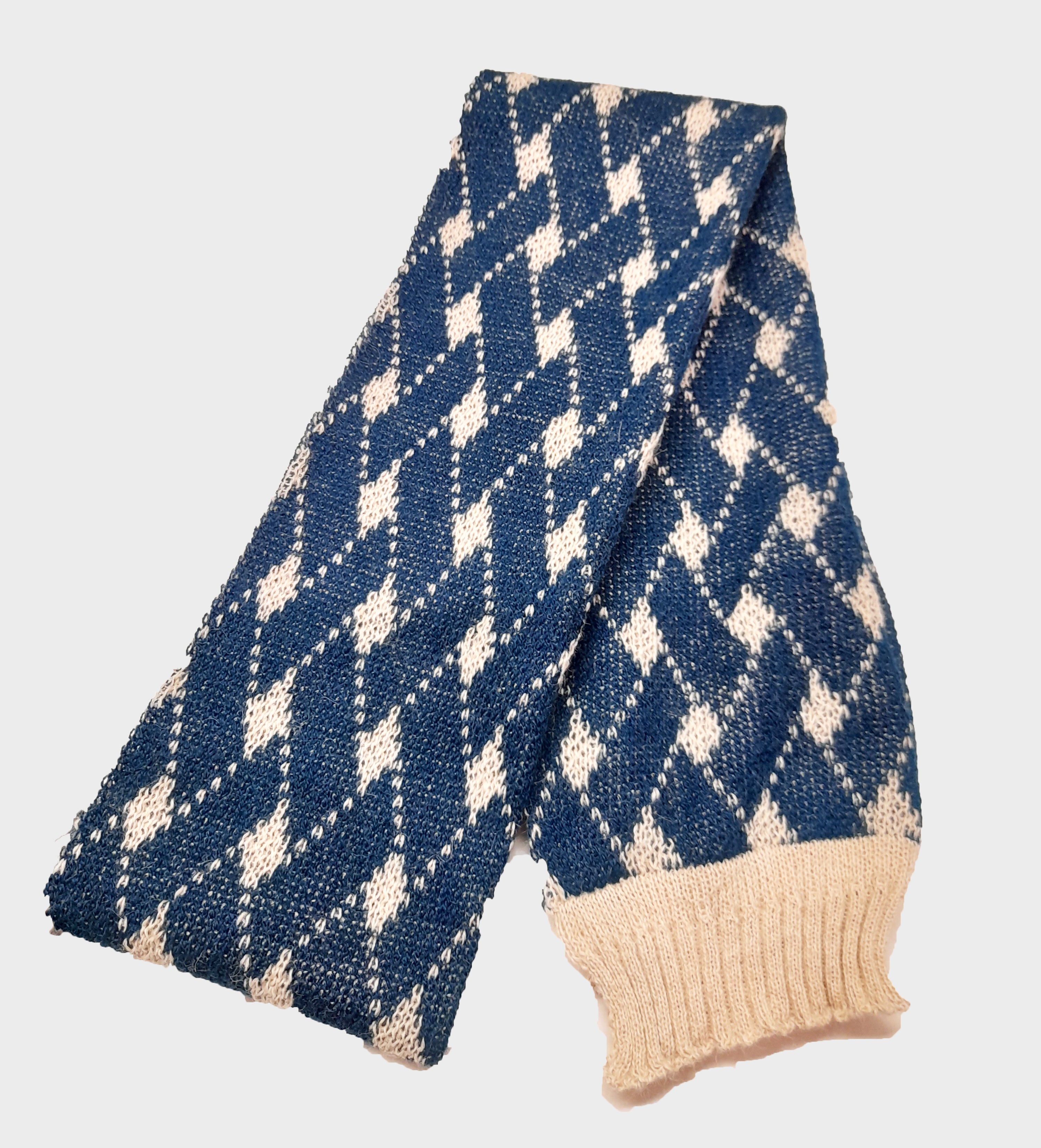 Alpaca Scarf Bricks Design Blue\Beige – Alpaca Shop Australia