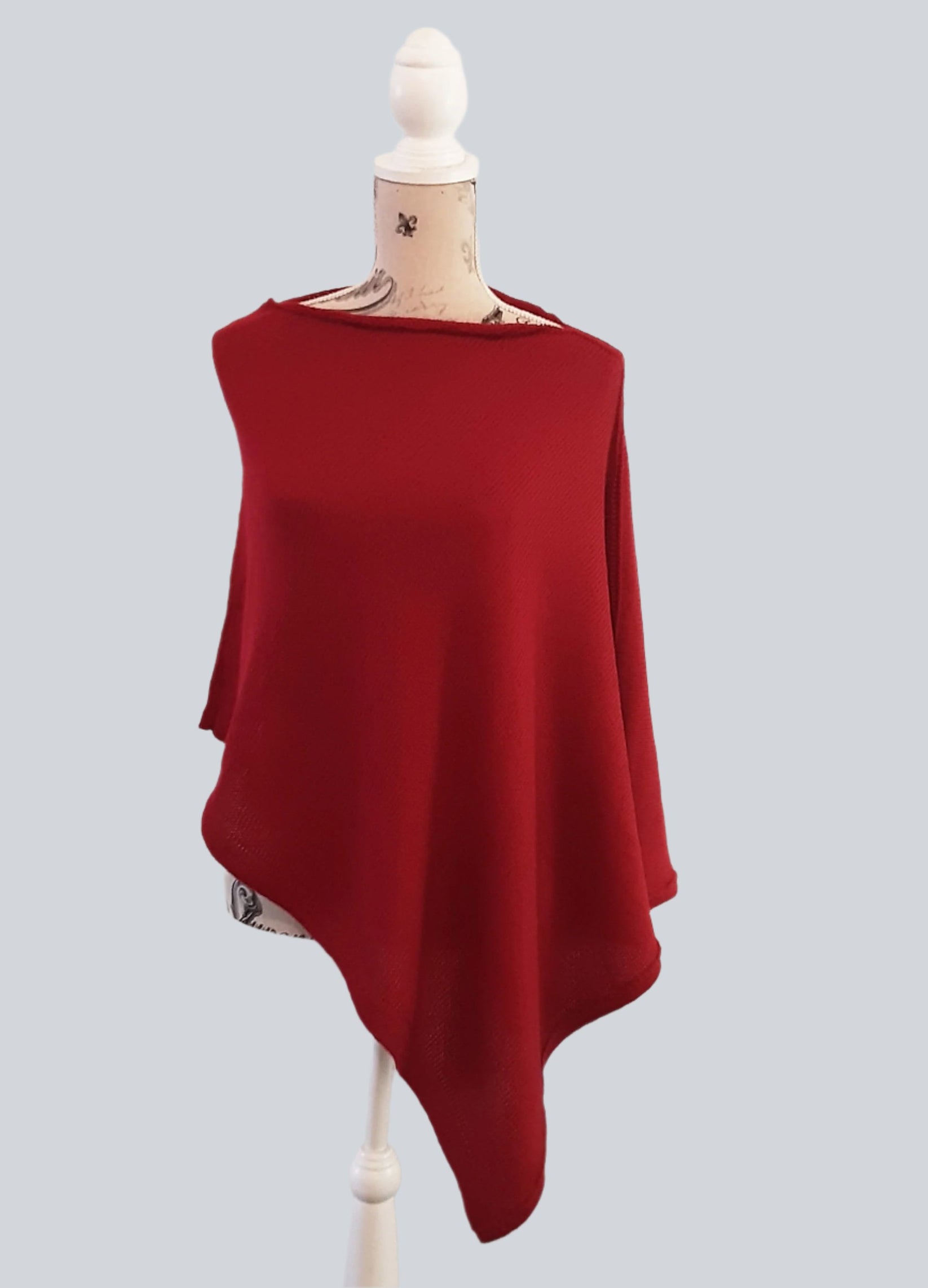 Alpaca Asymmetrical Thick Poncho Red – Alpaca Shop Australia